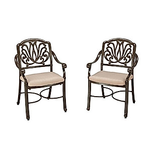 Homestyles 6659-328 5 Piece Outdoor Dining Set, 48" Table, Taupe