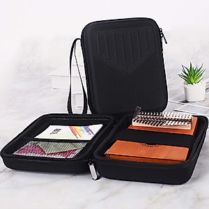 Miwayer Thicken 17-Keys/21-Keys Kalimba Case,Thumb Piano Bag Shockproof Waterproof,Kalimba Storage Bag Musicial Instrument (17-Keys Regular)