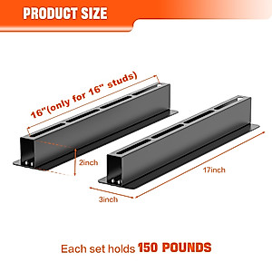 TORACK Garage 16" Studs Ceiling Bin Storage Rack, Overhead Tote Storage Rail System Heavy Duty Adjustable Tote Slide Garage Storage System(for 4 Bins, Bins are not included)