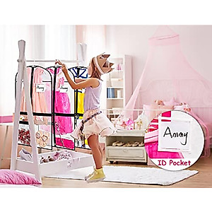 KIMBORA Clear Dance Costume Garment Bag for Dancers 3 Zippered Pockets Kids Embroiderable Competitions Bags, Clothes Cover for Girls Dress(3 Packs)