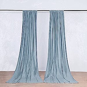 BalsaCircle 10 ft x 10 ft Dusty Blue Polyester Photography Backdrop Drapes Curtains Panels - Wedding Events Decorations Home Party Reception Supplies