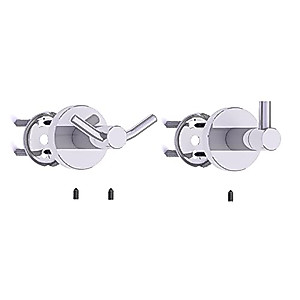 Towel Hooks for Bathrooms, 2 Pack 304 Stainless Steel Heavy Wall Hooks Towel Holder Coat Hooks for Bathroom & Kitchen, Modern Style Wall Mounted, Lifetime Use