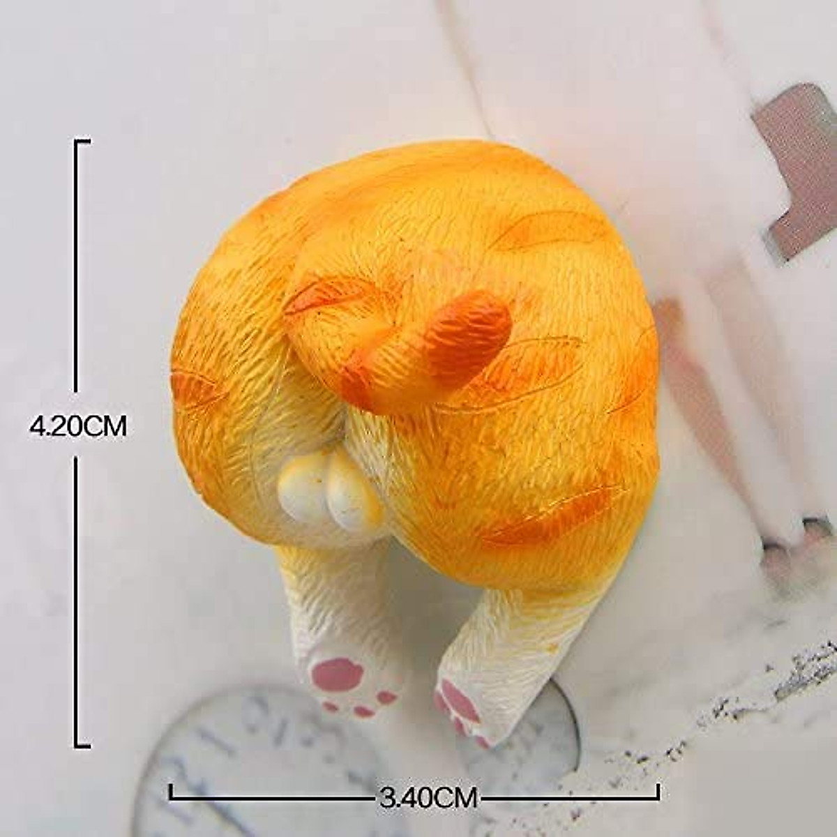 3D Stereoscopic Cute Cat Butt Refrigerator Magnets Cat Butt Magnets Office Magnets Calendar Magnets Whiteboard Magnet(With Tail,Set of 4)