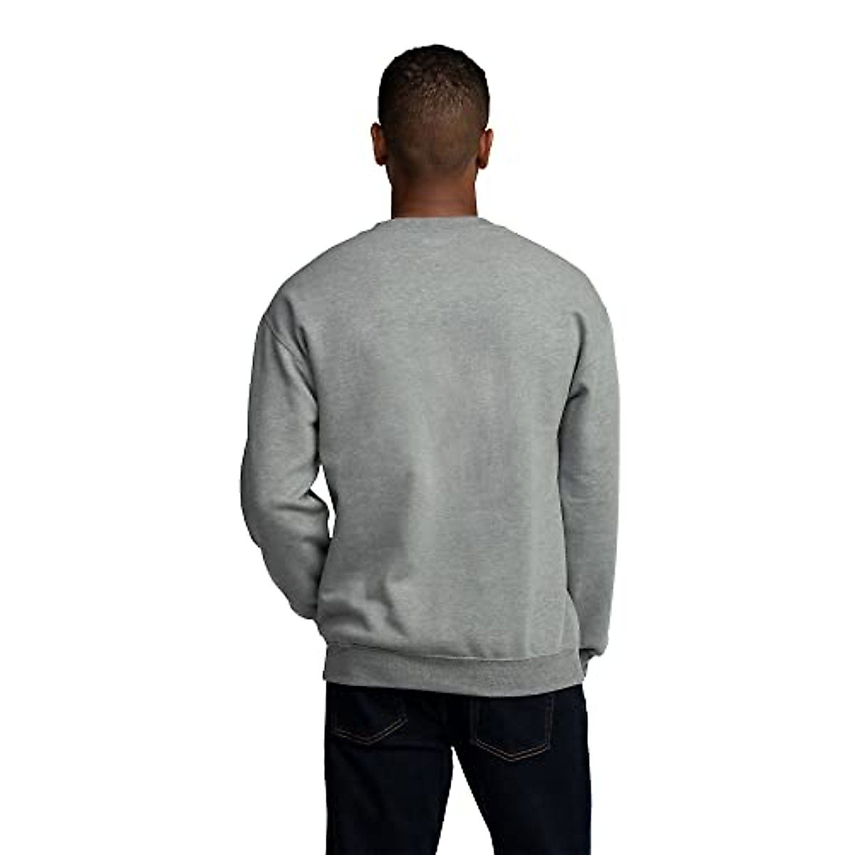 Fruit of the Loom Men's Moisture Wicking Eversoft Fleece Sweatshirt, Grey Heather, X-Large
