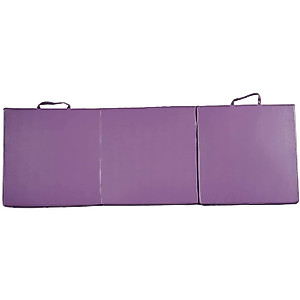 HI-MAT Thick Folding Exercise Mat With Carrying Handles for Exercise, Gymnastics and Home Gym Protective Flooring (purple)