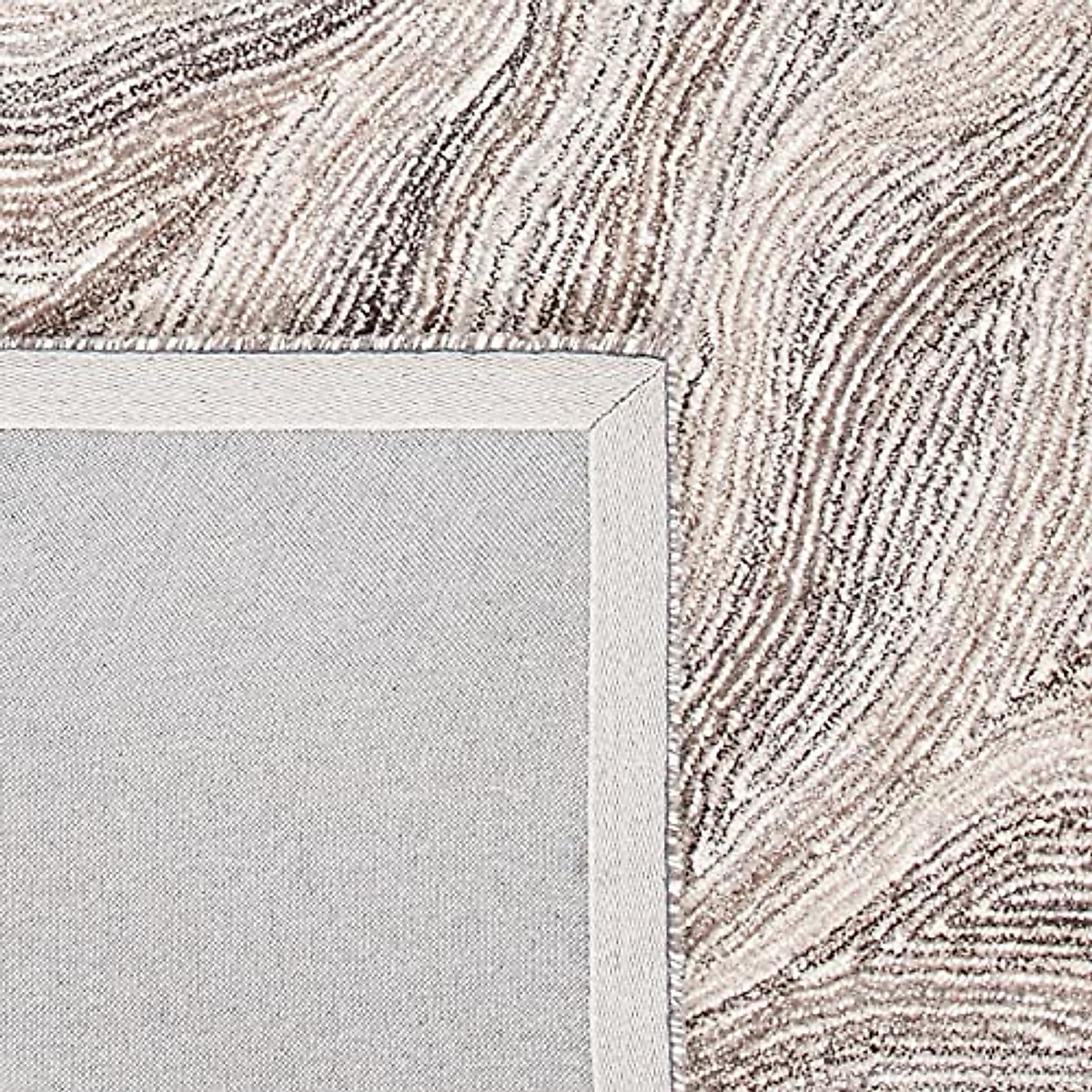 Safavieh Metro Collection 8' x 10' Ivory / Brown MET505T Handmade Modern Abstract Premium Wool Area Rug