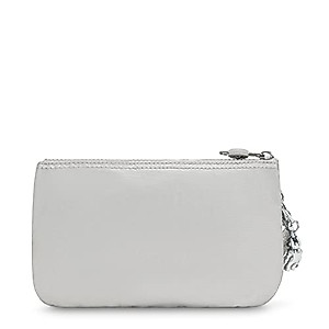 Kipling Women's Creativity Extra Large Wristlet, Versatile Cosmetics Kit, Lightweight Travel Organizer, Bright Metallic