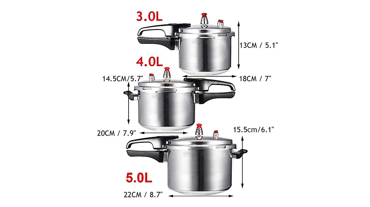 4L Stainless Steel Pressure Cooker for Fast Cooking