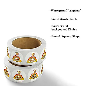 Customize Your own Stickers/Labels with Any Design and Logo-Personalize Your Business stickers-50+ roll Variety of Shapes, Sizes, Backgrounds, and Text Options