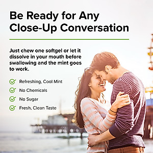 Terry Naturally Fresh Breath Gels (3 Pack) - Cool Mint Flavor, 45 Softgels - Sugar-Free Peppermint Oil Breath Mints, Chemical-Free - Non-GMO, Gluten-Free - 135 Servings