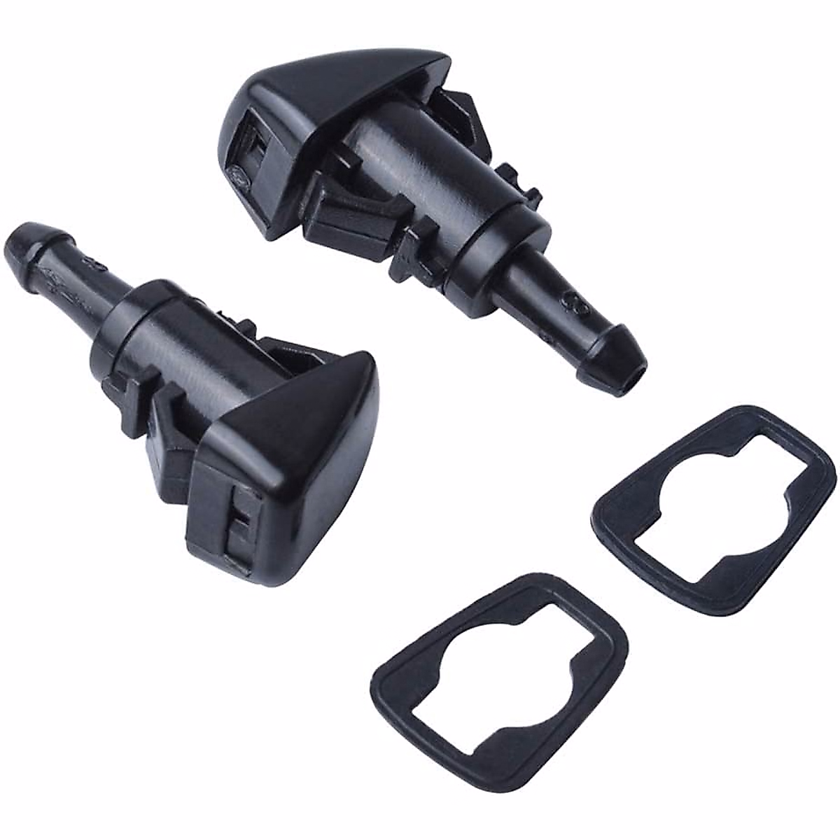 Click&Fit Windshield Washer Nozzles compatible with 05-10 Jeep Grand Cherokee, 08-15 Patriot, 07-10 Compass Caliber, 07-16 RAM 1500 2500 3500, Chrysler 300 – Wiper washer sprayers replacement