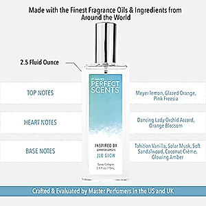 Perfect Scents Fragrances, Inspired by Jennifer Lopez's J Lo Glow, Eau de Toilette, Fragrance for Women, Vegan, Paraben Free, Never Tested on Animals, 2.5 Fluid Ounces