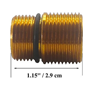 Zeiboat 7110264 Water Oulet Kit for Axial Cam Pressure Washer Pump, Oulet Fitting (Anodized aluminum), 1.5mm Male