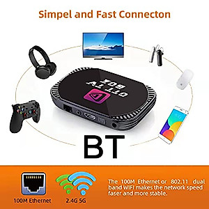 Amlogic S905X4 Android 11.0 4Gb 64Gb Rom MxIII Pro X4 Tv Box Android Tv Box 8K Ultra Hd Support 2.4G/5.8G Dual WiFi Bt 4.0 HD 1000M Usb 3.0 with h9