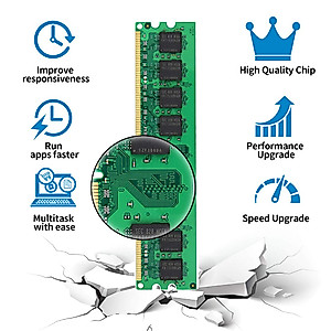 PC2 6400 DDR2 800MHz UDIMM RAM 8GB Kit (2GBX4) 2Rx8 PC2 6400U 2GB 1.8V Non-ecc Unbuffered Desktop Memory