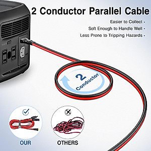 YQMAJIM Solar Panel Connector to XT60 Extension Cable,(10AWG 10Ft) XT60 Connector to Solar Panel Charging Cord, Panel Solar to XT60 Adapter Charge Cable for RV Portable Power Station Solar Generator