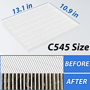 RONGJU C545 Filter for Winix C545 Replacement Filter, Compatible with Winix C545 Filter S, Compare to Part Number 1712-0096-00, 2522-0058-00, 4 PACK Filter Only