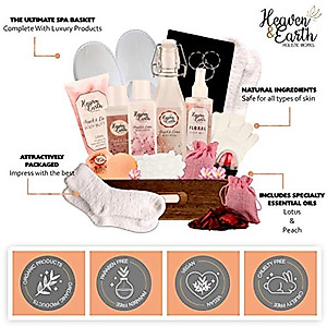 Luxury Spa Gift Basket for Women, Men Couples & Teens! Pampering Spa Bath Gift Set with Journal, Slippers, Socks etc for a Lavish Home Spa Experience!