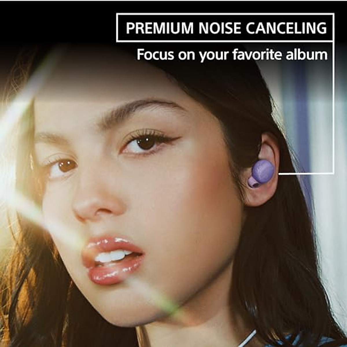 Sony LinkBuds S x Olivia Rodrigo, Truly Wireless Noise Canceling Earbud Headphones, Bluetooth Ear Buds Compatible with iPhone and Android, Violet
