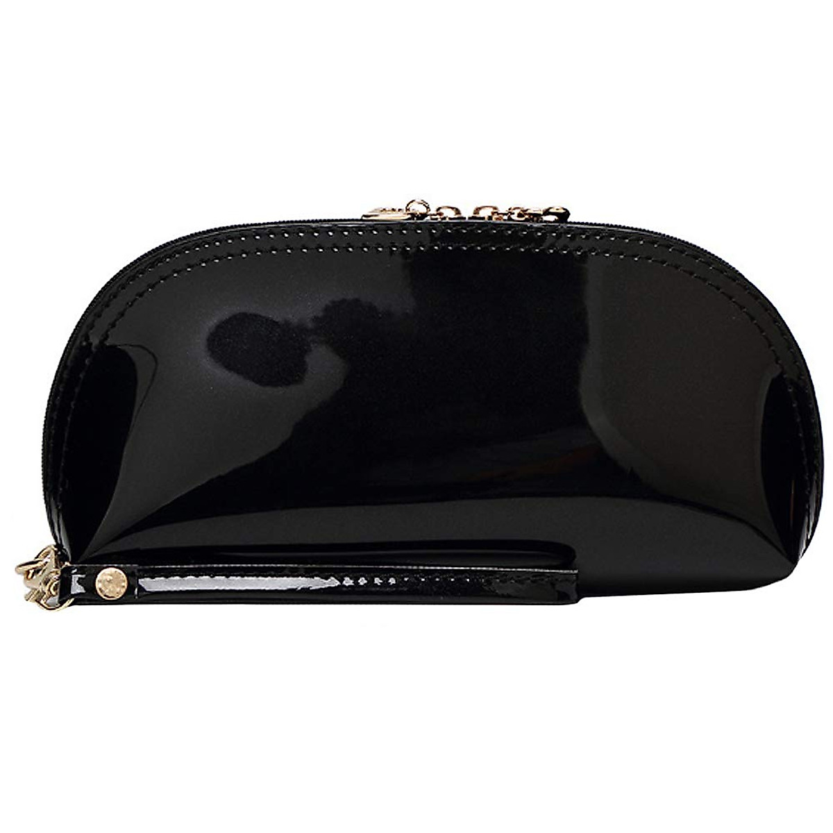 Women Ladies Wallet Zi Around Patent Leather Clutch Wristlet Elegance Coin Purse Card Holder