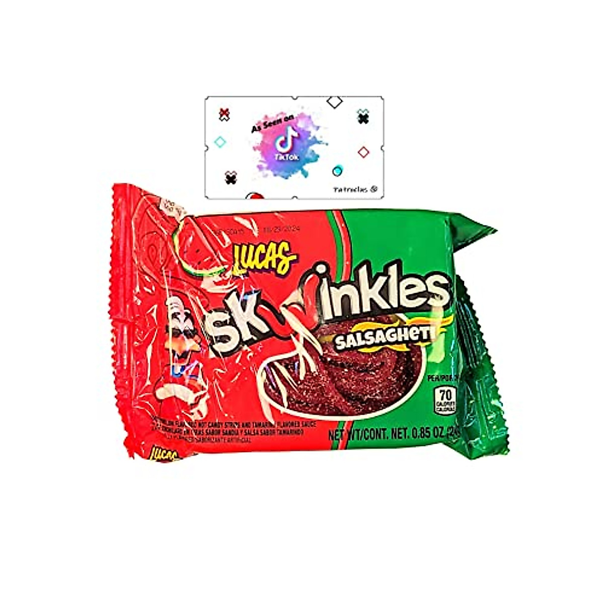 Chamoy Pickle Kit, Mexican Sour Candy Dulces, Delicious Sour Belts, Lucas 7 Pc