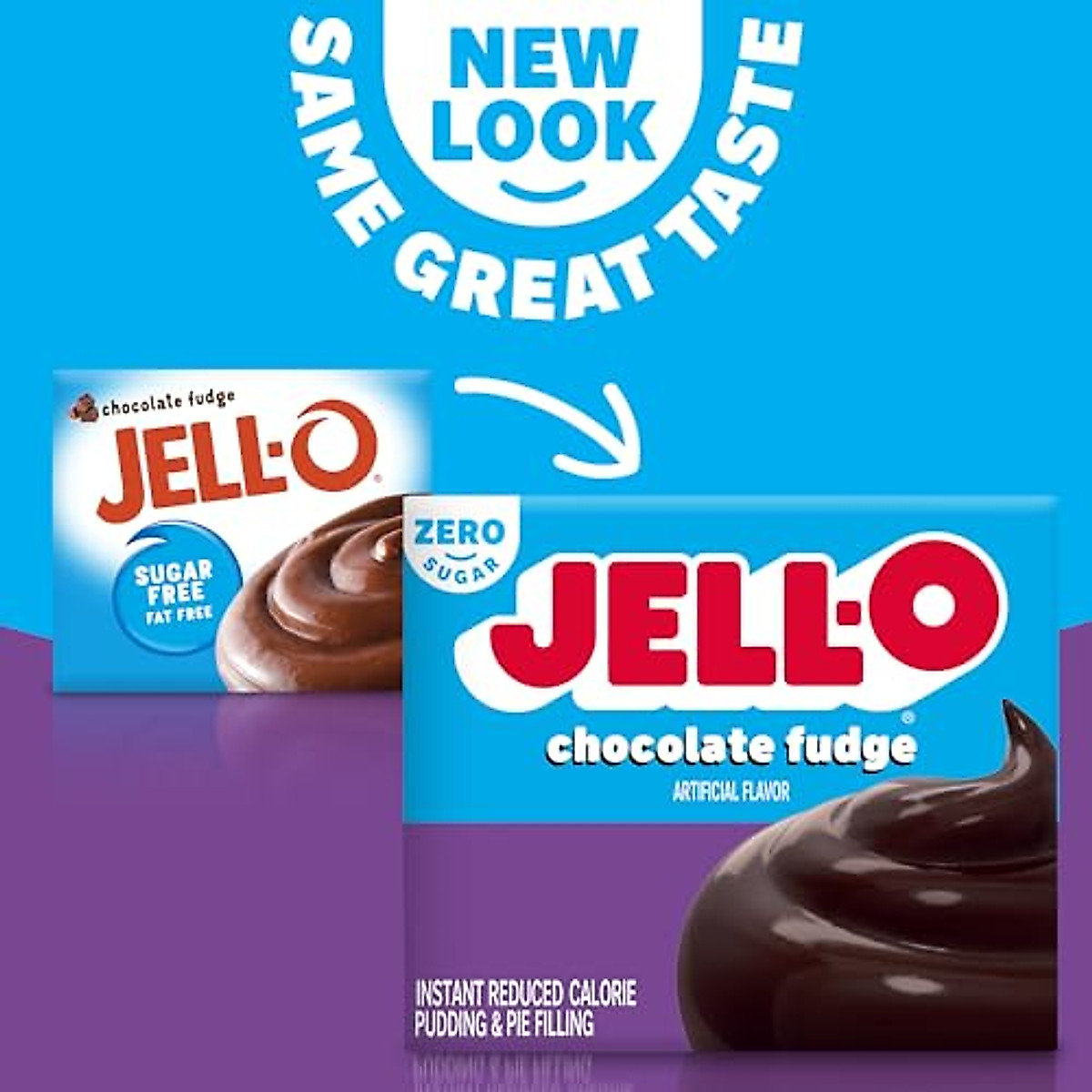 Jello Sugar Free Chocolate Fudge Pudding Mix 1.4oz Box(Packaging May Vary)