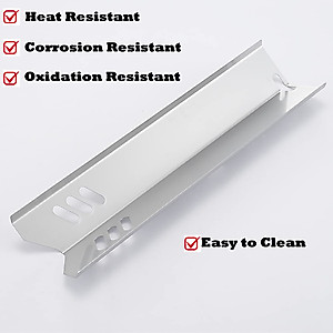 SUONA Grill Heat Plates for Dyna-glo DGF493BNP DGF493PNP-D Replacement Parts for Backyard BY14-101-001-02 GBC1440W DGB495SDP-D BHG BH13-101-099-01, Flame Tamer 15 inch, 4-Pack