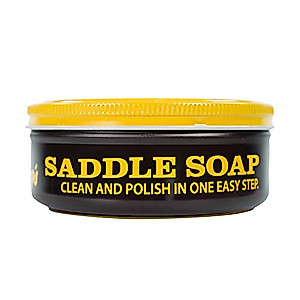 Fiebing's Saddle Soap 12oz - Yellow - Clean, Polish and Maintain Saddles, Shoes, Luggage, Handbags - Thoroughly Cleans & Restores Natural Preservative Leather Oils to Maintain Suppleness & Strength