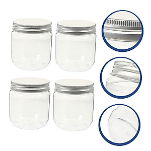 Hemoton 8 Pcs Kitchen Storage Jar Empty Condiment Containers Transparent Cereals Jar Empty Cylinder Jar Candy Canister Kitchen Pantry Jars Kitchen Nuts Storage Dry Nuts Sealing Jars