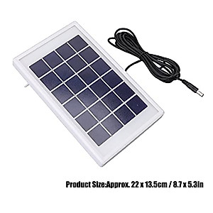 Solar Panel Charger, Lightweight Portable 3W 6V Solar Panel Low Light Efficiency for SolarStreetLights