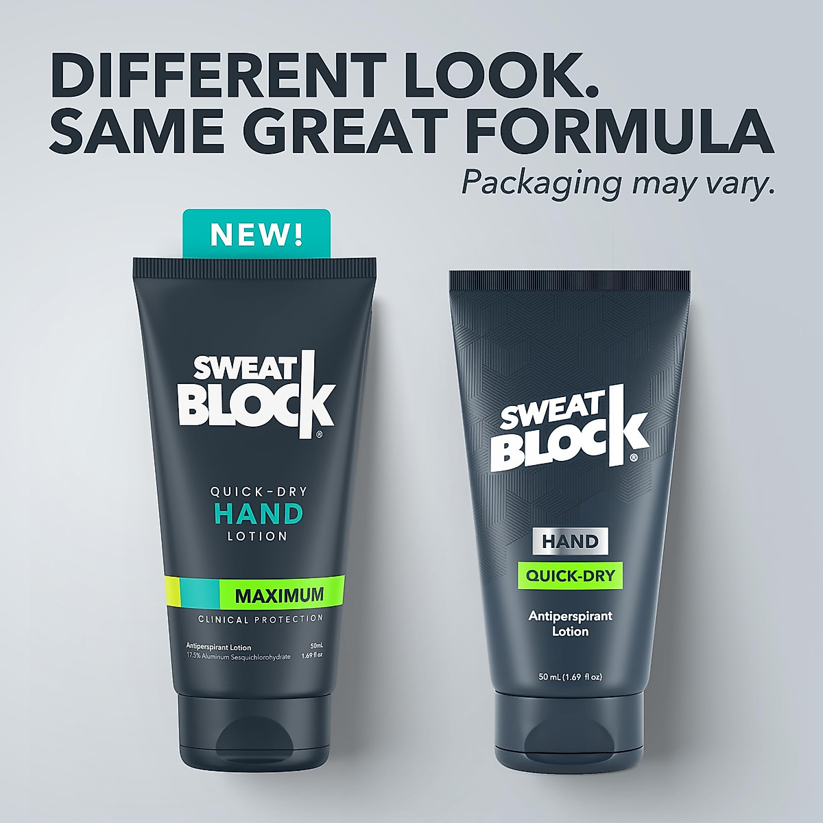 SweatBlock Antiperspirant Hand Lotion for Men & Women - Quick-Dry Hyperhidrosis Aid to Stop Excessively Sweaty Palms - Non-Irritating - Dermatologist Tested Formula - Travel Size 1.69 fl oz