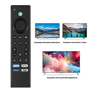 Replacement Voice Remote Control Requires Compatible with Amazon Smart TV Omni Series/ 4-Series/Omni QLED Series, Applicable for Insignia Smart TV/Applicable for Toshiba Smart TV