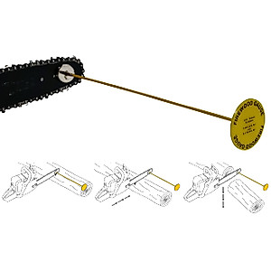 The Firewood Gauge (15”) - The Original Patented Magnetic Firewood Measuring Tool – Strong Durable Flexible Fiberglass with a Whopping 88 Pound Pulling Force Magnet attaches to Any Chainsaw Bar