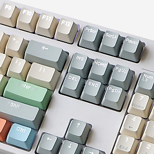 HFSECURITY Canvas Color Design PBT Backlit Keycaps for Cherry Mx Switch 87 104 108 Keys Mechanical Gaming Keyboard Keycaps Replacement DIY (108Canvaskeycaps)