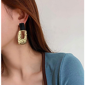 Exaggerated Long Dangle Earrings with Fashion Elements S925 Silver Needle 14K Gold Plated for Women Girl Gifts Present Valentines Birthday Anniversary Mothers Day Christmas