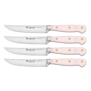 WÜSTHOF Classic Pink Himalayan Salt 4 Piece Steak Knife Set