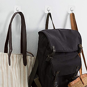 30 Packs Adhesive Wall Hooks Strong 11 lbs/ 5 kg Seamless Clear Transparent Hooks for Towel Loofah Bathrobe Coats Hanger Clearly Waterproof Hooks