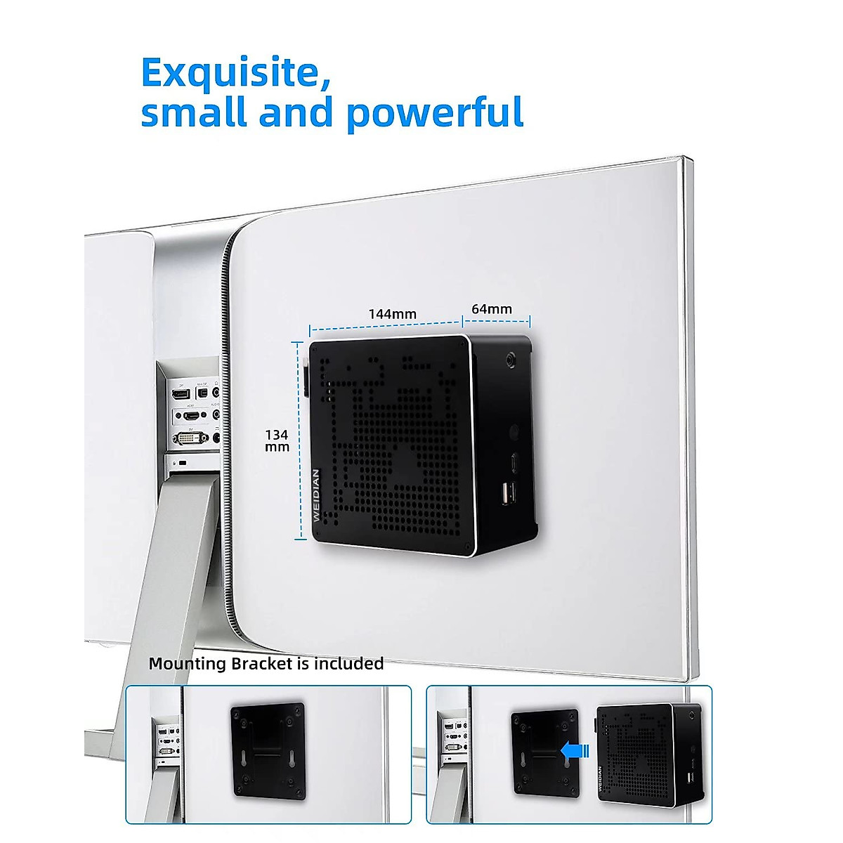 Mini PC with Win11 OS, 6Core Core i9-8950HK Mini Computer, 32G DDR4 RAM+512GB NVME SSD+1TB HDD, WiFi6, BT5.2, Gigabit Ethernet, HDMI&DP Ports Support Dual Display, Mounting Bracket, Auto Power On