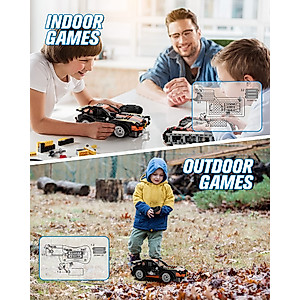 Wise Block Racing Car Building Block Set, 435 PCS Building Kits, Race Engineering Toy for Teen Builders,Collectible Car Construction Kit for Boys and Girls, RC Cars Birthday Gifts for Kids Age 8+