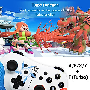KENNEAS Wireless Pro Controller for Switch/Switch Lite, Switch Remote Gamepad with Wake-up, 3-Level Vibration, Turbo, Motion Control Function, 600mAh Battery Wireless Switch Controller