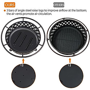 Yaheetech 36in Outdoor Fireplace Wood Burning Firepalce for Bonfire Patio Backyard