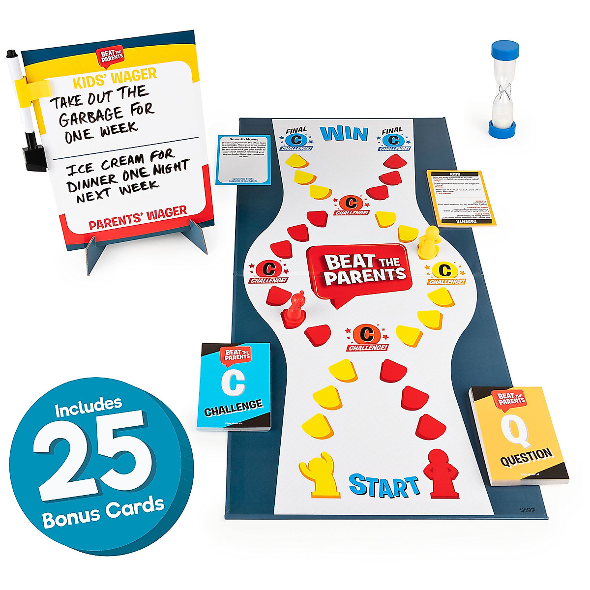 Beat The Parents Classic Family Trivia Game, Kids Vs Parents, with 25 Bonus Cards for Ages 6 and up (Amazon Exclusive)