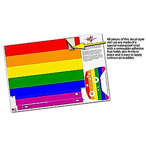 WraptorSkinz Decal Vinyl Skin Wrap Compatible with Xbox One X Console and Controller - Rainbow Stripes