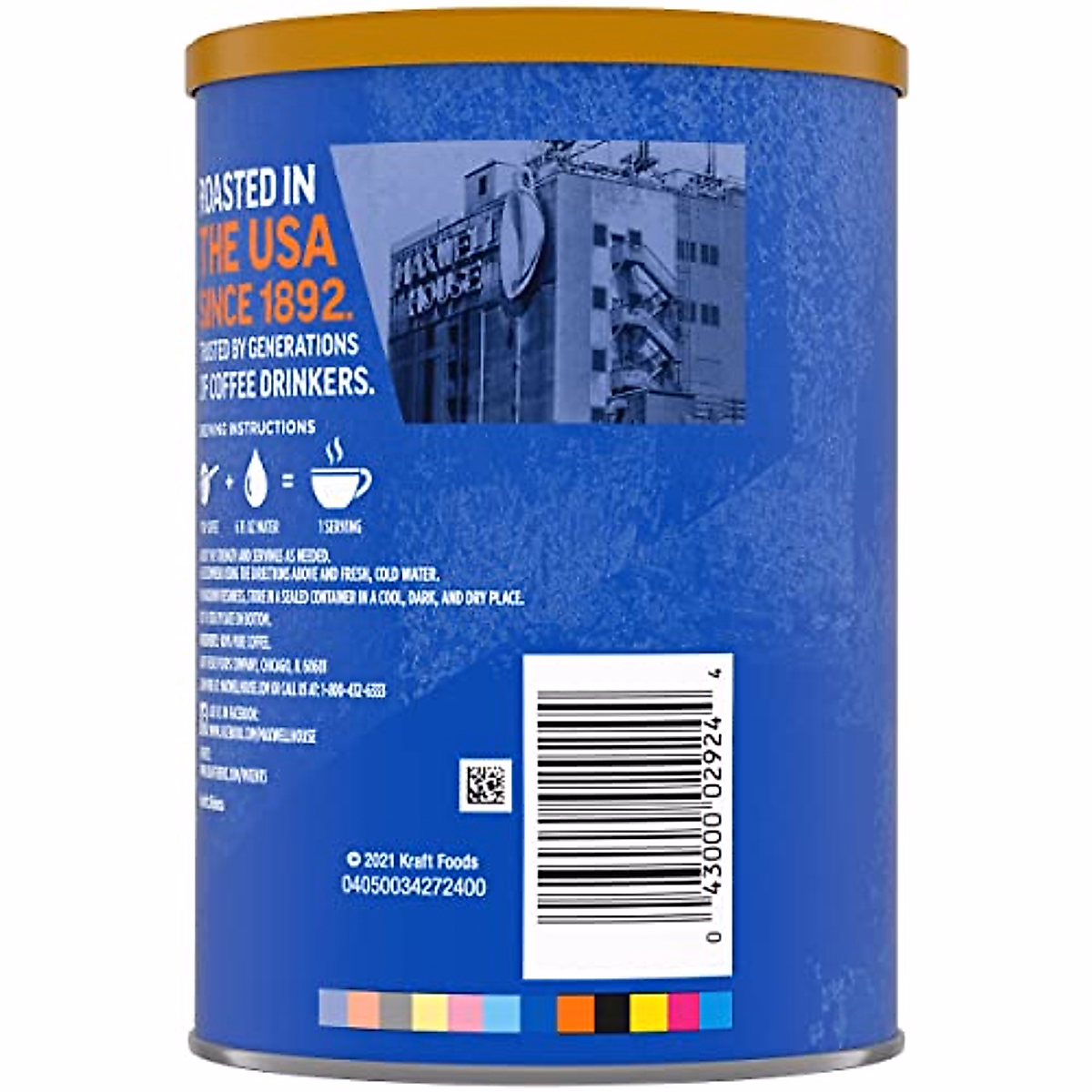 Maxwell House French Blend Ground Coffee, Bold Roast, 11 Ounce Canister