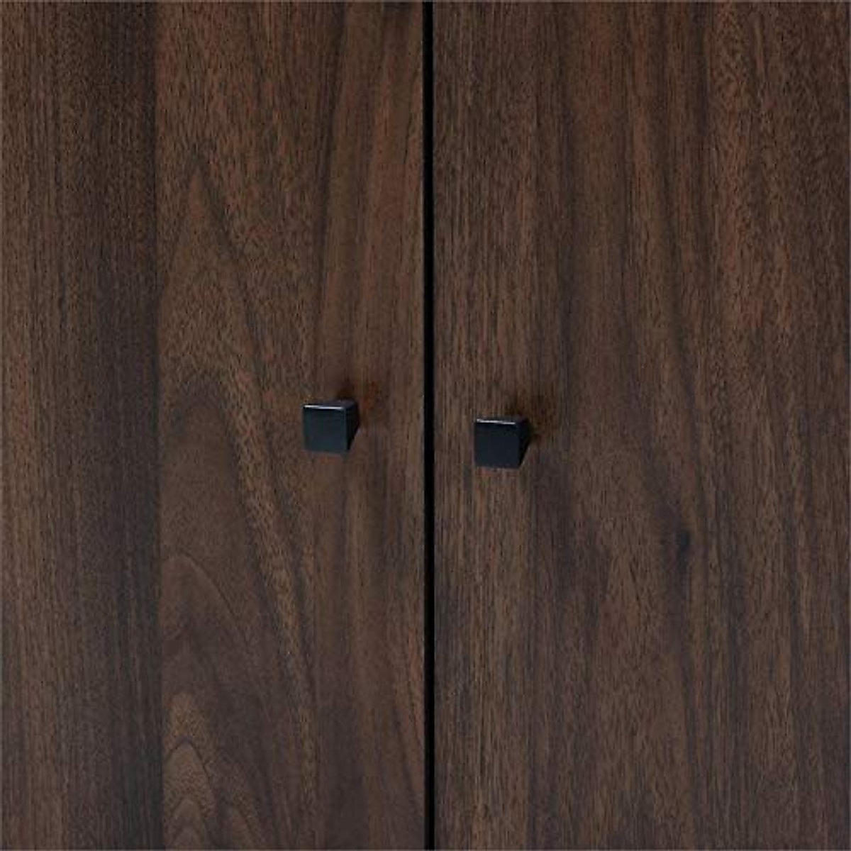 Baxton Studio Rossin Modern and Contemporary Walnut Brown Finished 2-Door Wood Entryway Shoe Storage Cabinet with Open Shelf