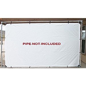 6' x 10' Outdoor Hanging Home Theater Portable Projection Movie Screen Kit 1" Fittings ~ Pipe NOT Included