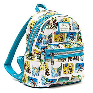 Loungefly Disney Mini Backpack, Pinocchio Little Golden Books AOP