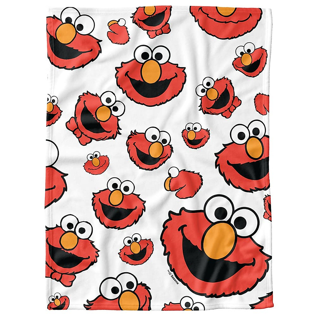 LOGOVISION Sesame Street Lightweight Baby Blanket, 30"X40", Elmo Face Pattern Unisex for Infants Girls & Boys