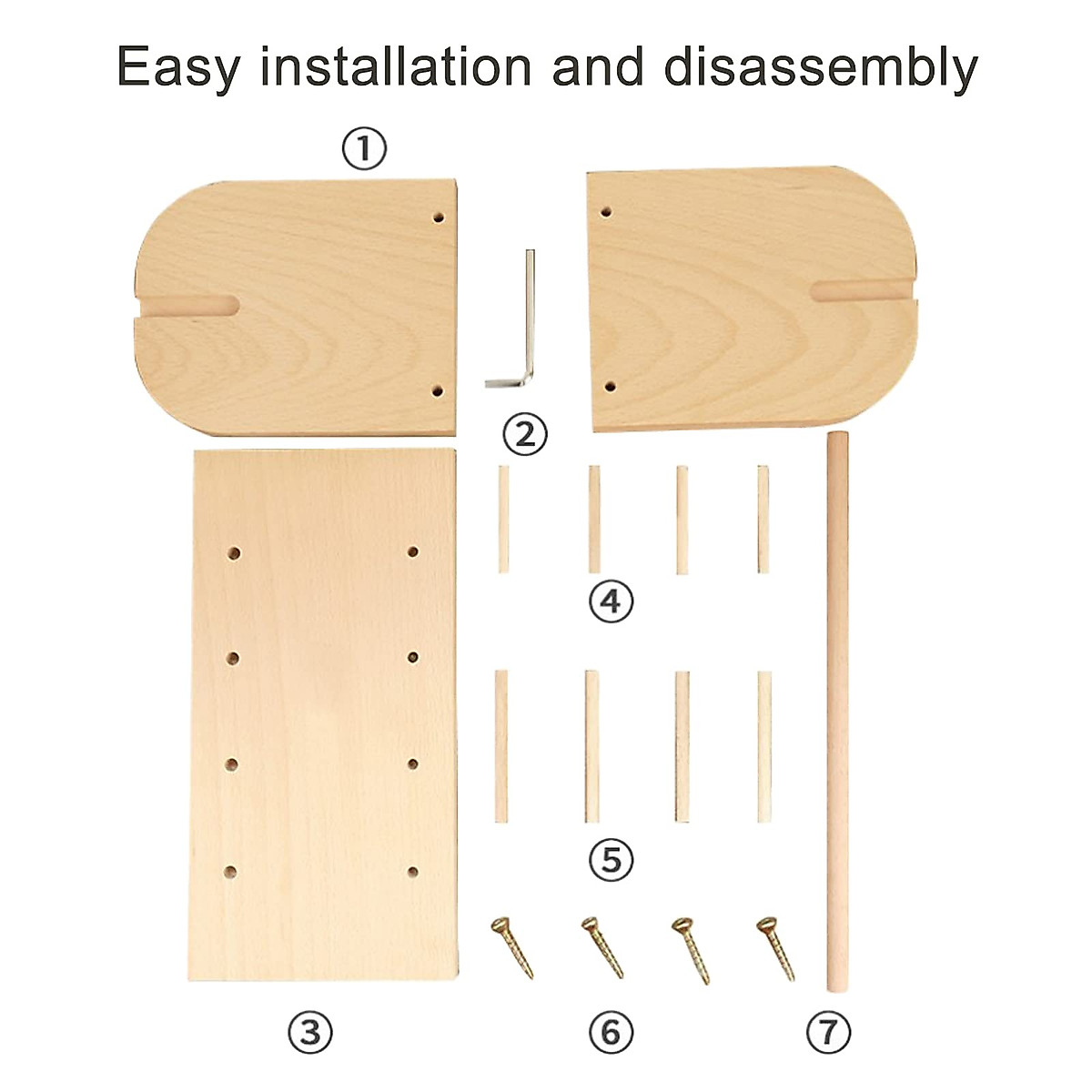 PhantomSky Wooden Spinning Yarn, Thread Holder/Thread Rack with 1 Horizontal and 8 Vertical Spindles - for Sewing, Quilting, Embroidery, Hair-braiding, DIY Making