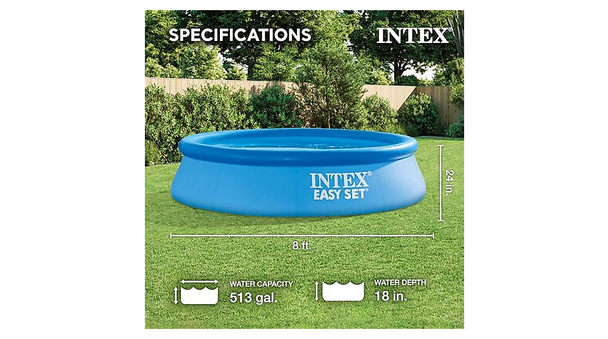 Intex 8ft Easy Set Inflatable Backyard Pool